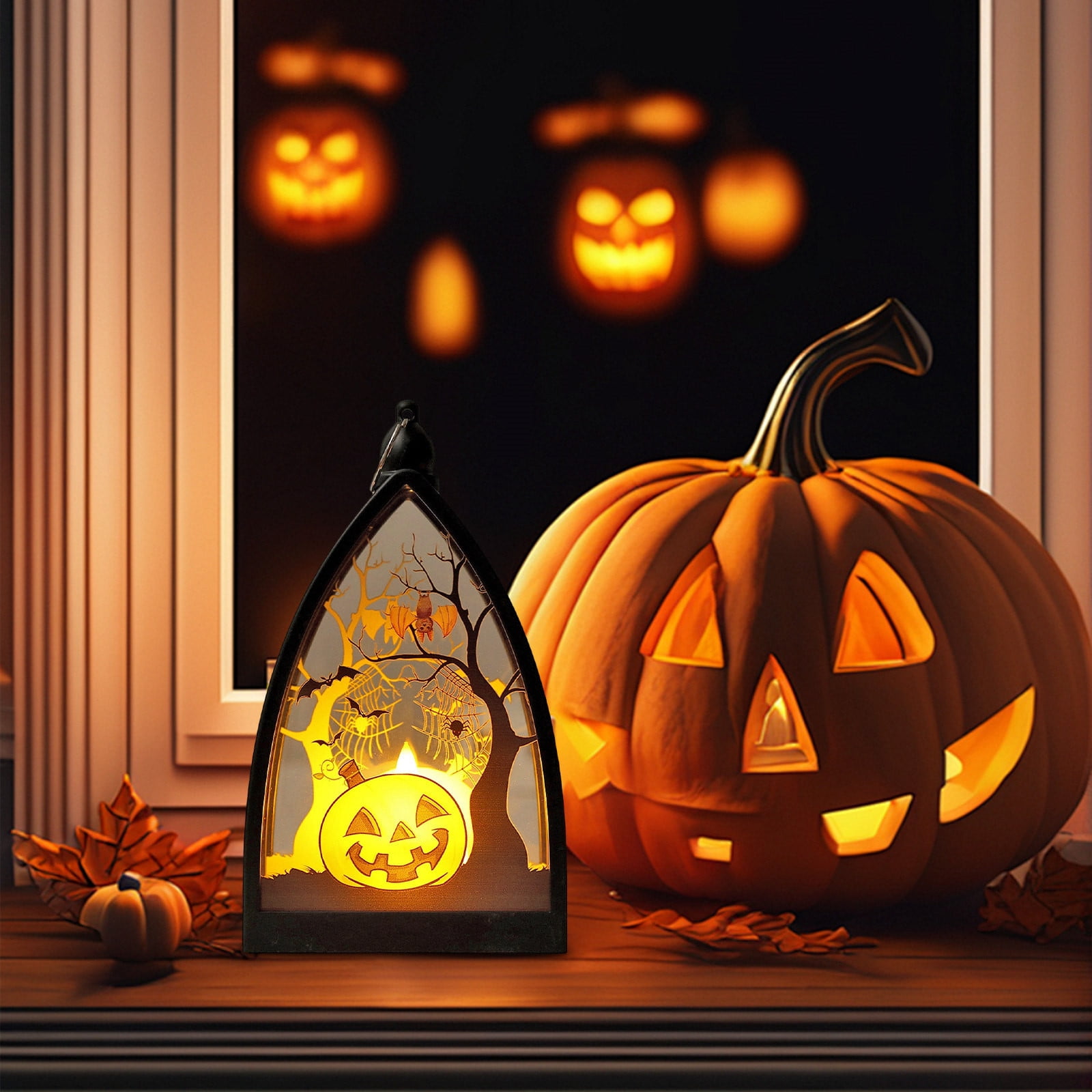 Halloween Decorations Electronic Wind Lights Pumpkin Castle Skull ...
