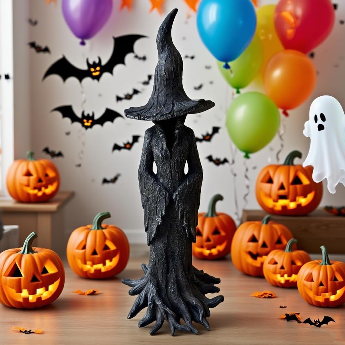 Halloween Decorations - Enchanting Witch Statue, Halloween Hand-Painted ...
