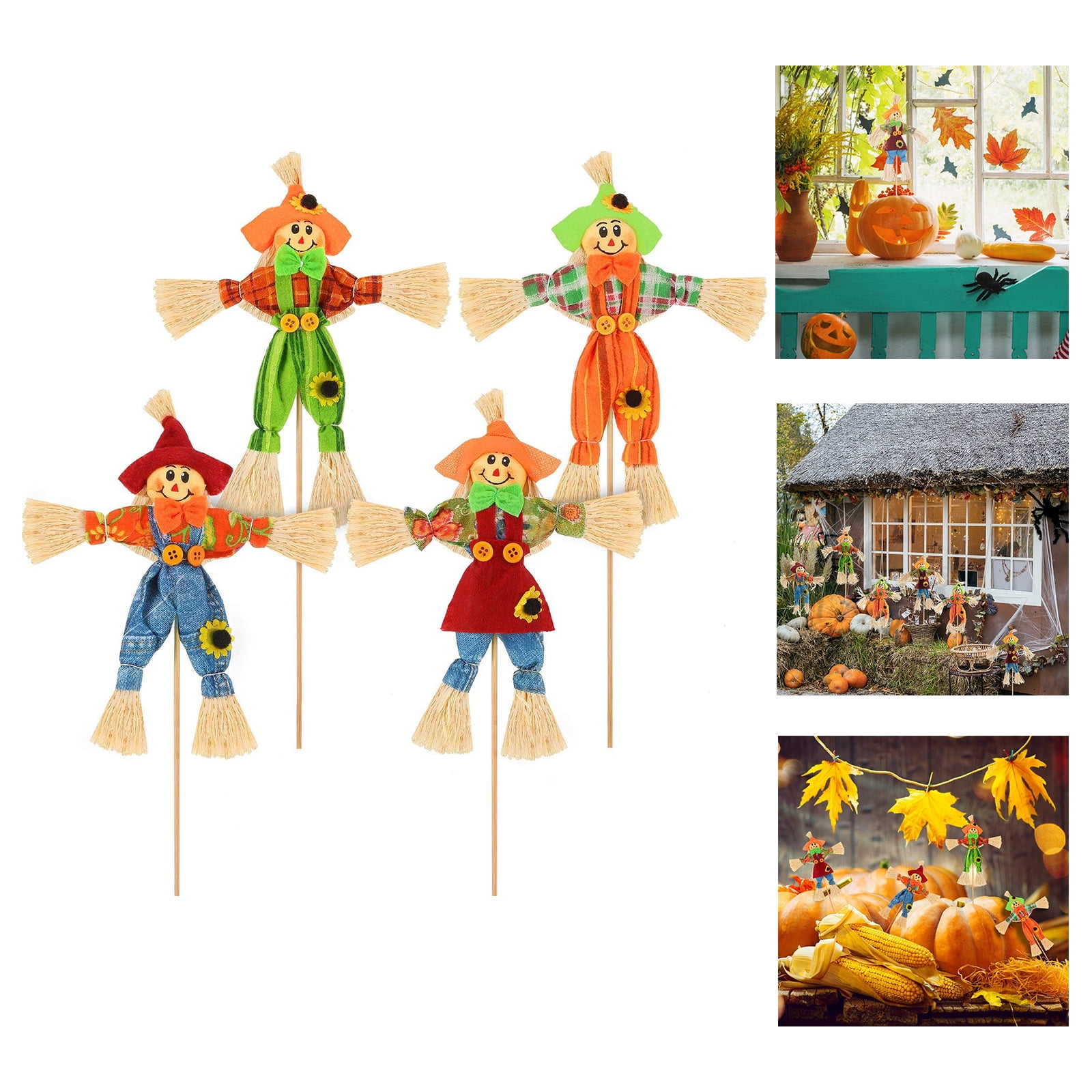 Halloween Decorations Fall Harvest Scarecrow Decor, 24 Pack 13.4 ...