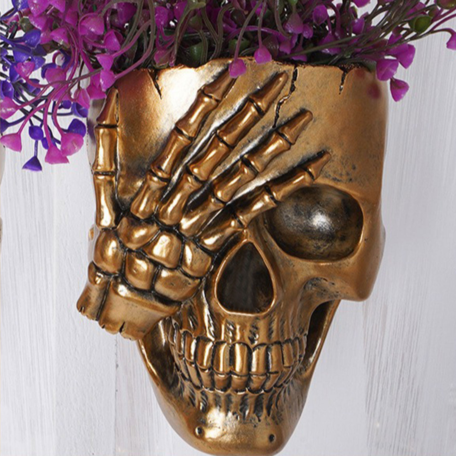 Halloween Decorations Fence Planter For Outdoor Plants, Creepy Wall ...