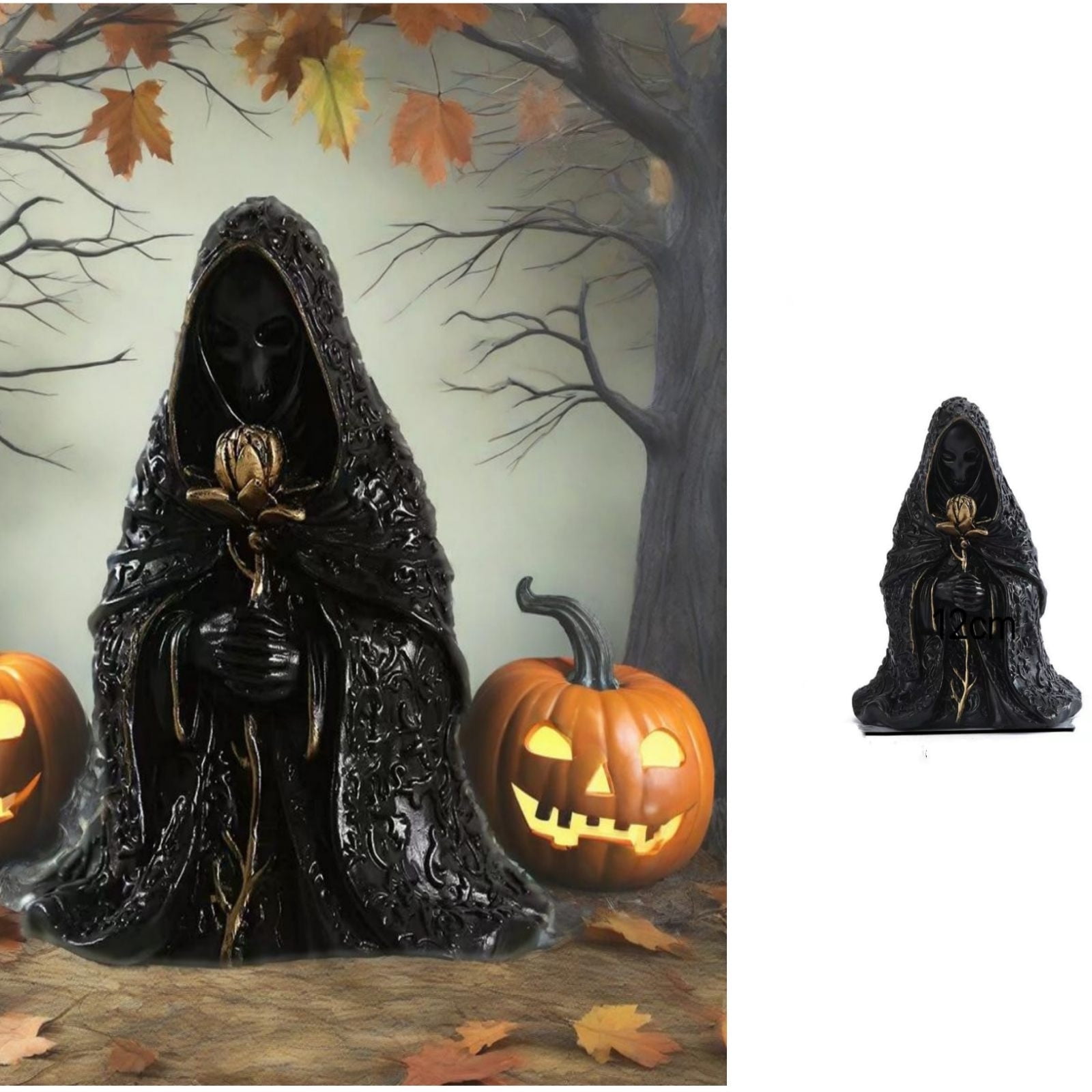 Halloween Decorations Figure Resin Sculpture Gothic Desktop Ornament ...