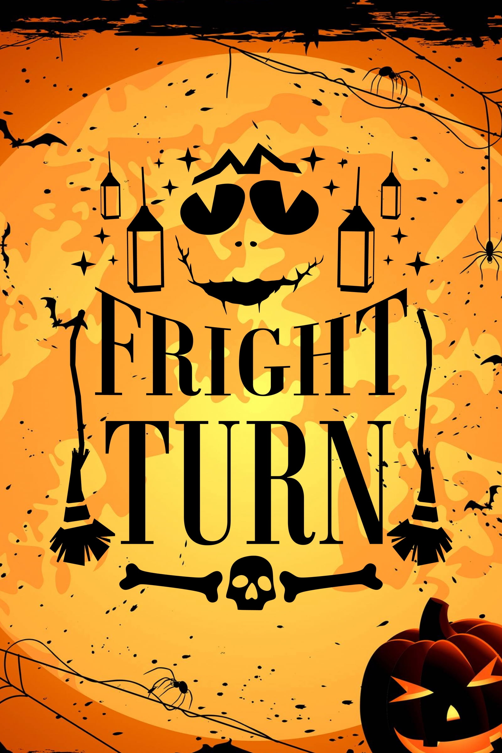 Halloween Decorations Fright Turn Monsters Bones Scary Halloween Metal ...