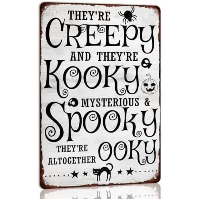 Halloween Decorations Funny Tin Signs Decor Horror Decorativesignage No ...