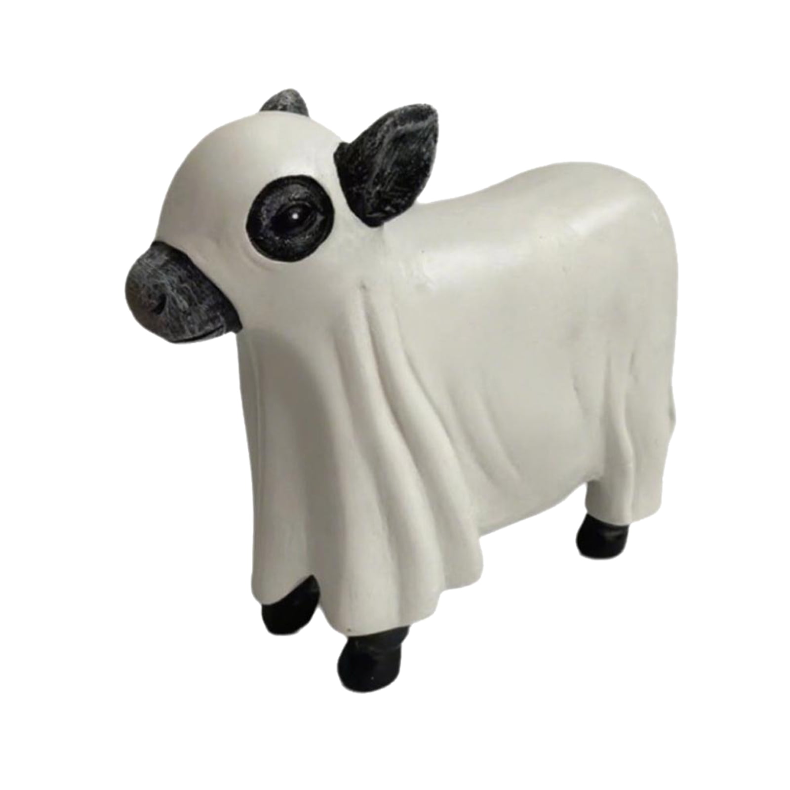 Halloween Decorations Ghost Cow Statue, 2025 New Spooky Resin Ghost Cow ...