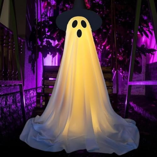 Halloween Decorations Ghost Kit Light Up Ghost Halloween Porch Decor ...