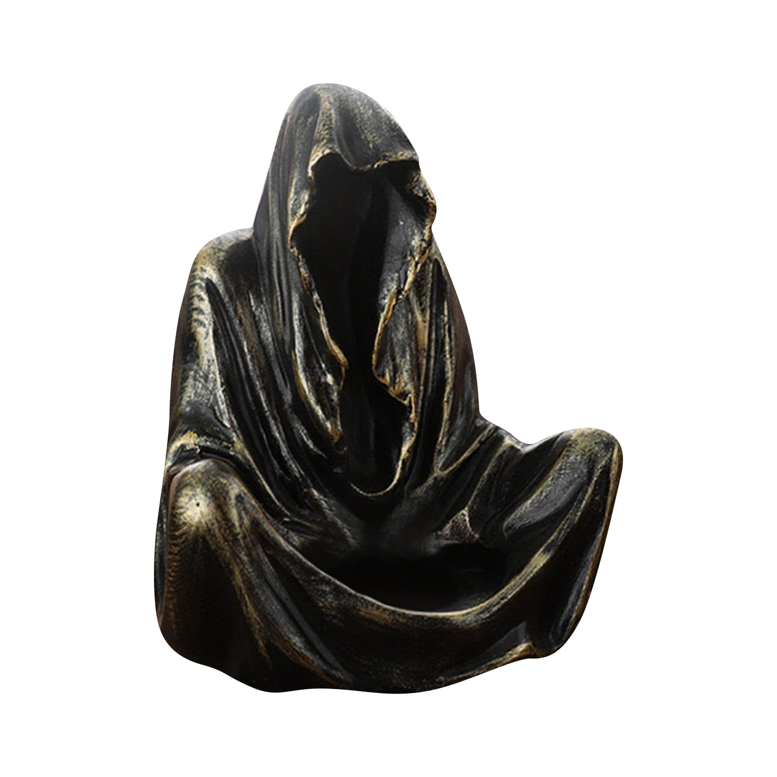 Halloween Decorations Ghost Wizard Candle Holder, Horror Gothic Resin ...