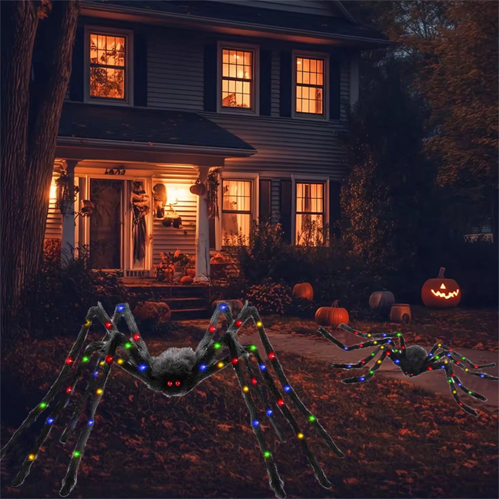 Halloween Decorations Giant 59.05" Fake Spiders Scary - Soft Plush ...