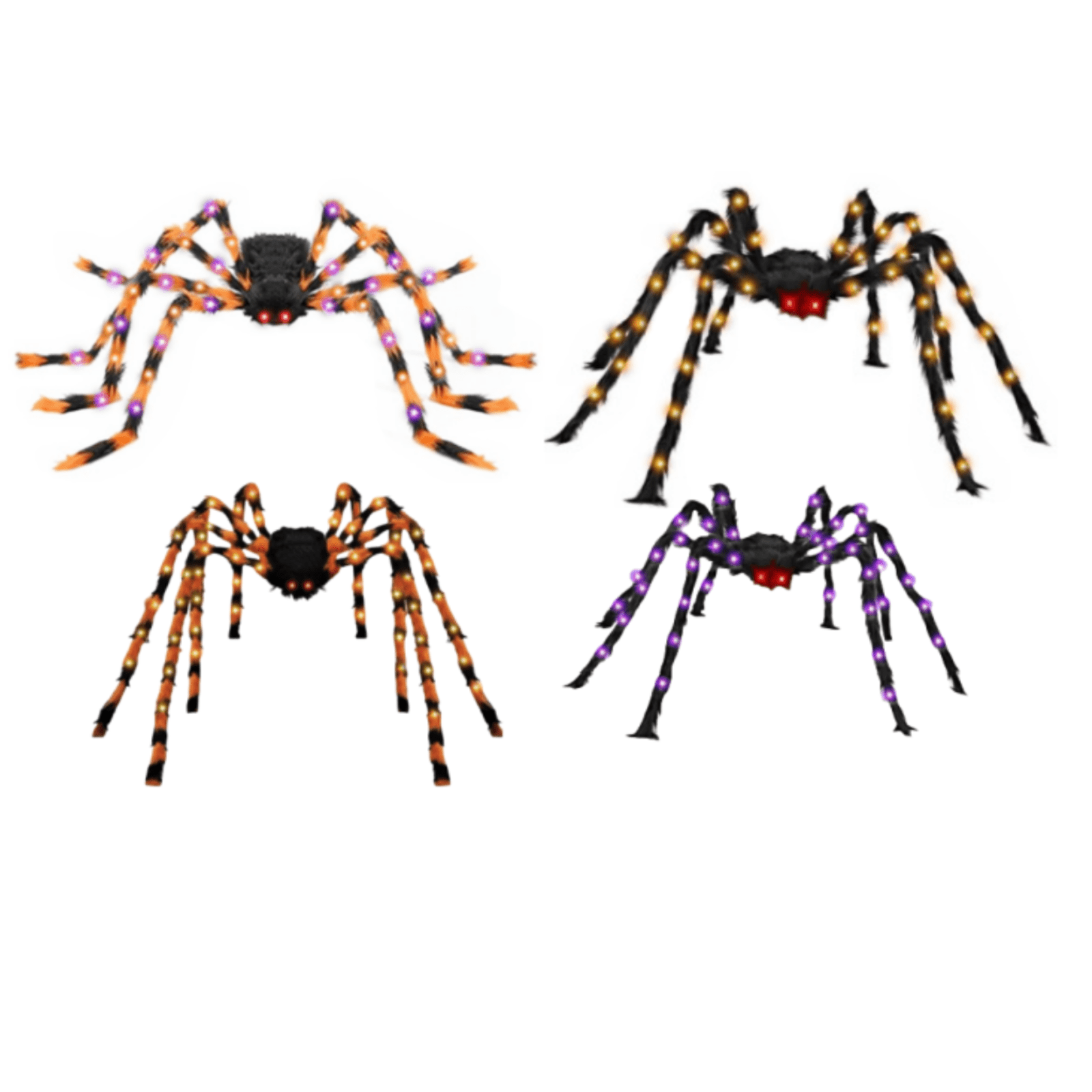 Halloween Decorations, Glowing Spiders, Outdoor Yard Decorations, Scary ...