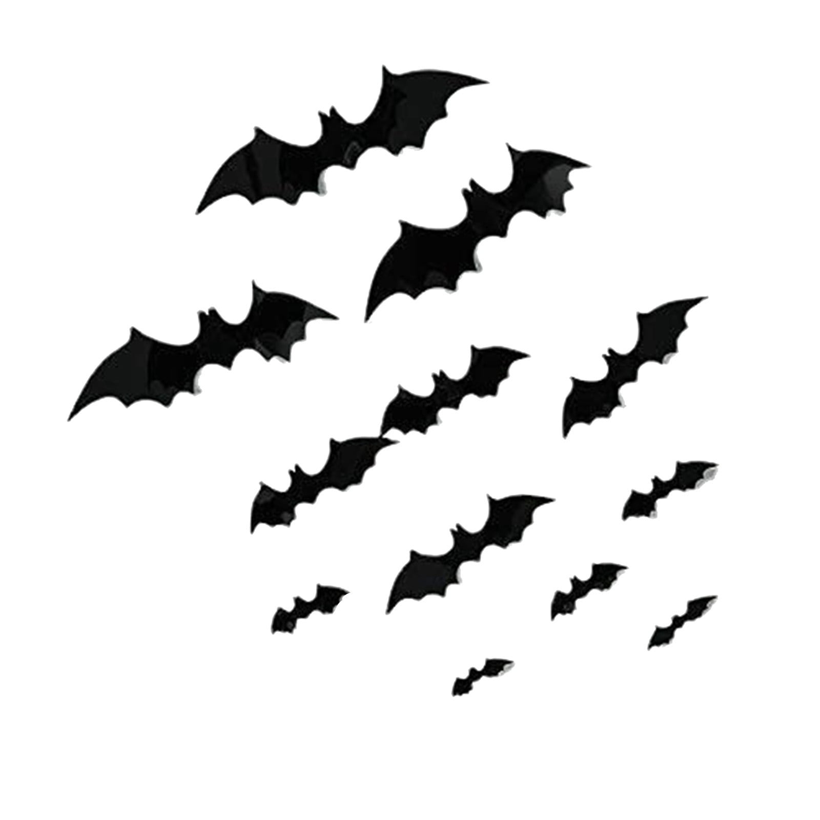 Halloween Decorations,Halloween Bats,Paper Bats,Stick On Bats,Bats Wall ...
