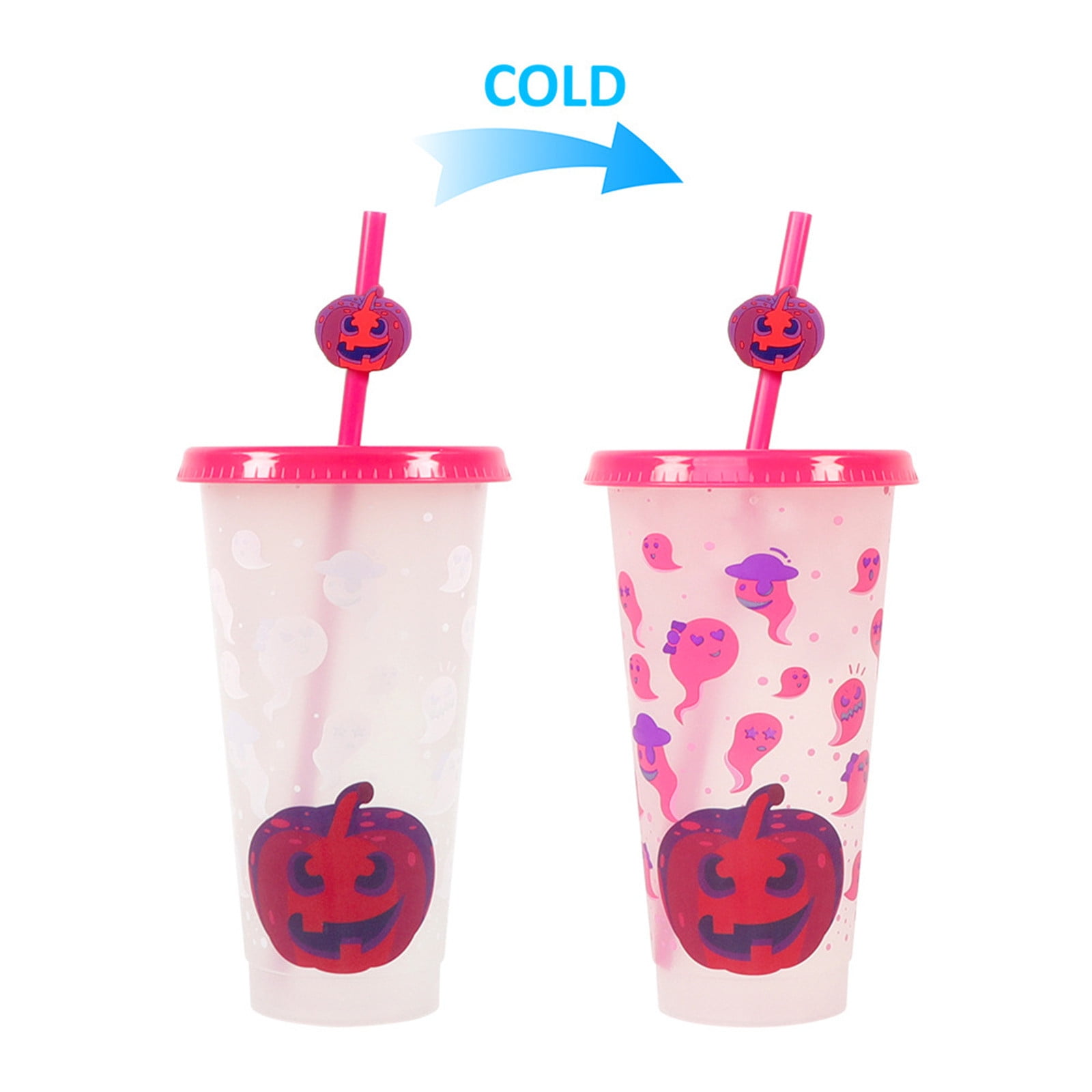 Halloween Decorations Halloween Decor Color Changing Cups with Lids and ...