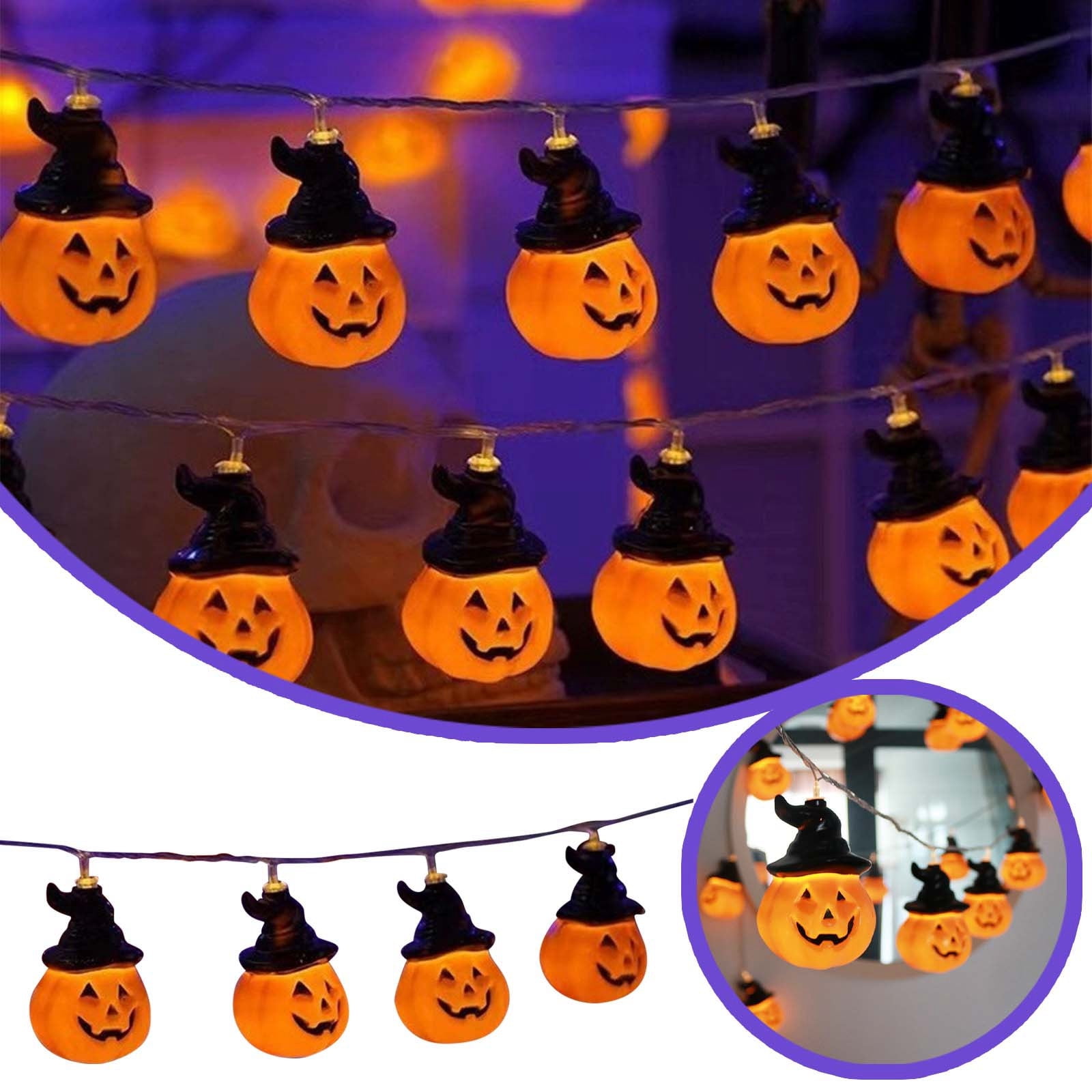Halloween Decorations Halloween Led Pumpkin String Outdoor Courtyard ...