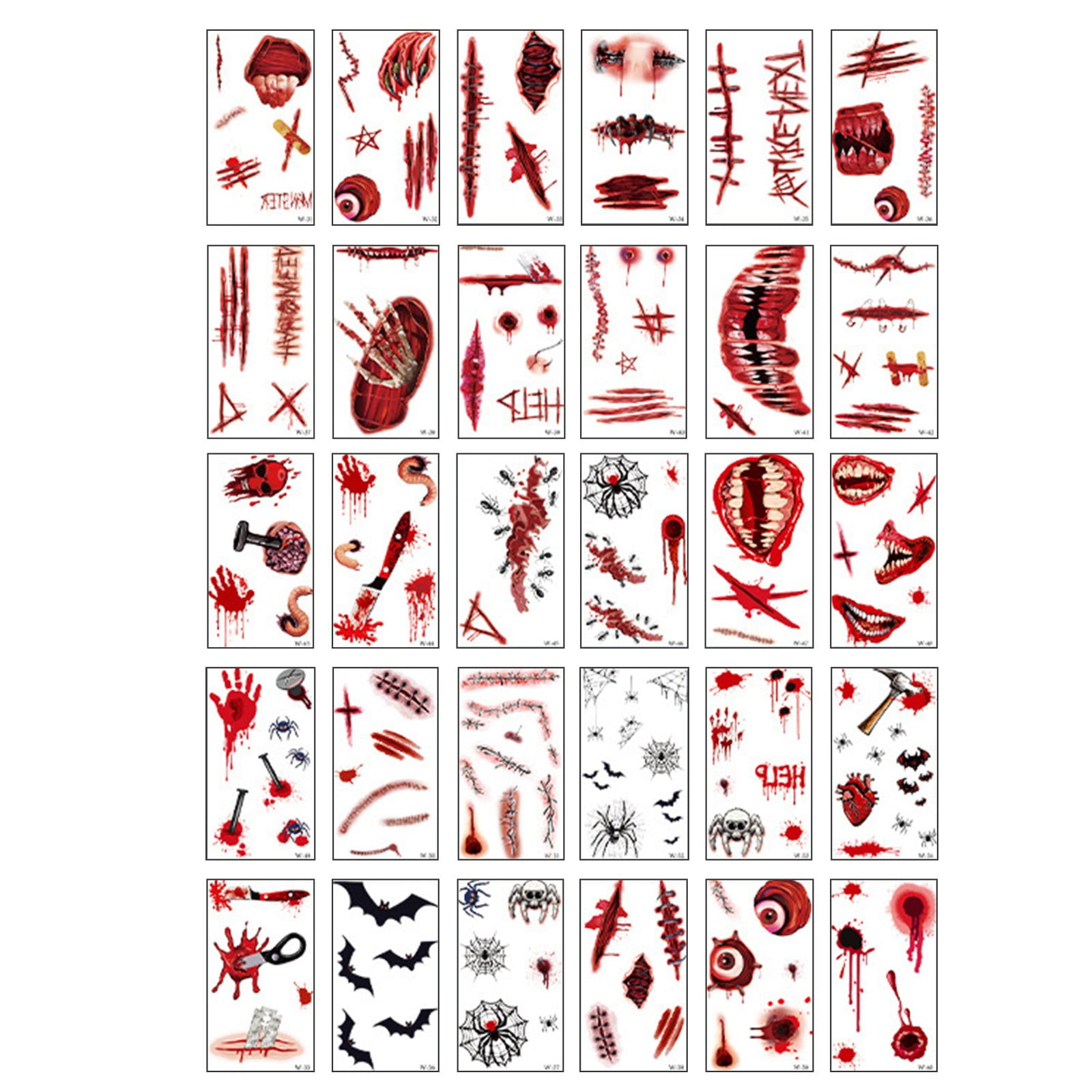 Halloween Decorations, Halloween Stickers Party Makeup Face Stickers ...