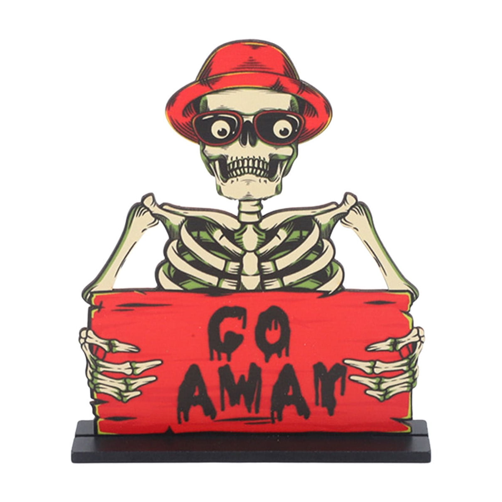 Halloween Decorations - Halloween Wooden Ghost Witch Skeleton Decor ...