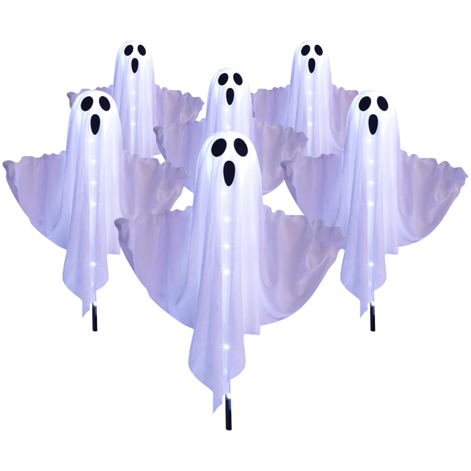 Halloween Decorations Hanging Ghosts Light Up Kit Decor LED Light ...