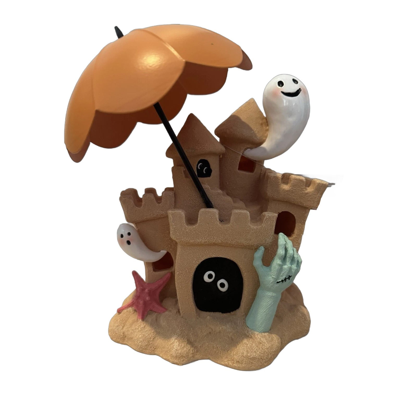 Halloween Decorations - Haunted Sandcastle Model with Glowing Ghosts ...