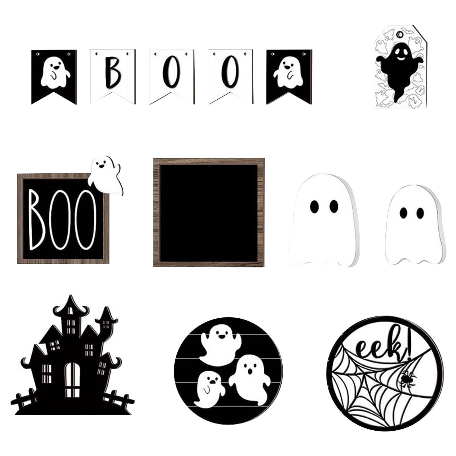 Halloween Decorations For Home Halloween Ghost Banner Set,Spooky Boo ...
