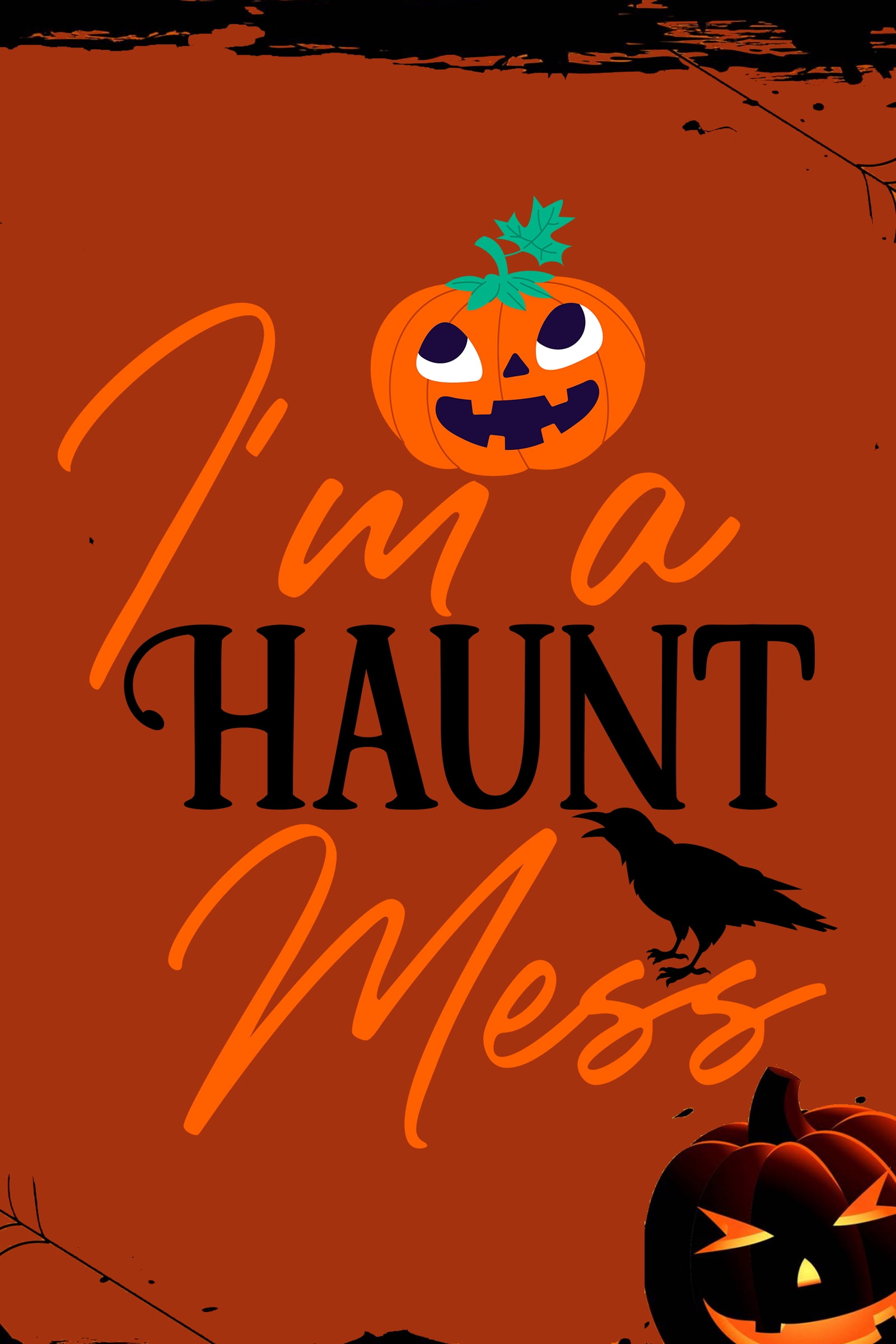 Halloween Decorations I am a haunt mess scary Halloween Metal Wall Sign ...
