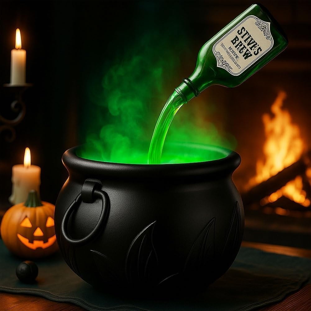Halloween Decorations Indoor - 10"Cauldron Halloween Decor with Magic ...