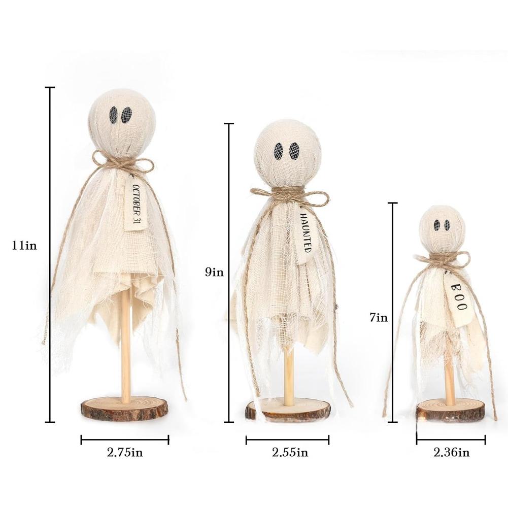 Halloween Decorations Indoor - 3 Set Primitive Ghosts with Hats ...