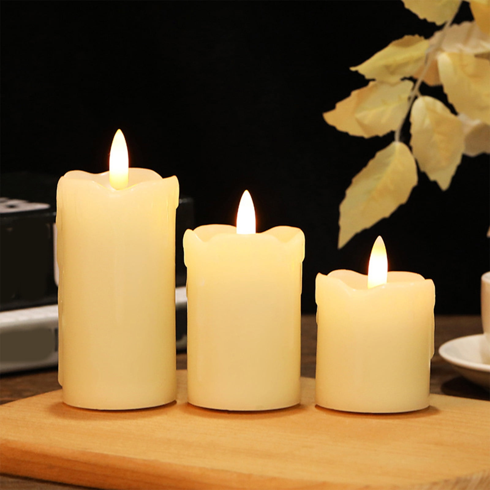 Halloween Decorations Indoor Battery Operated Flameless Candle,3 PCS ...