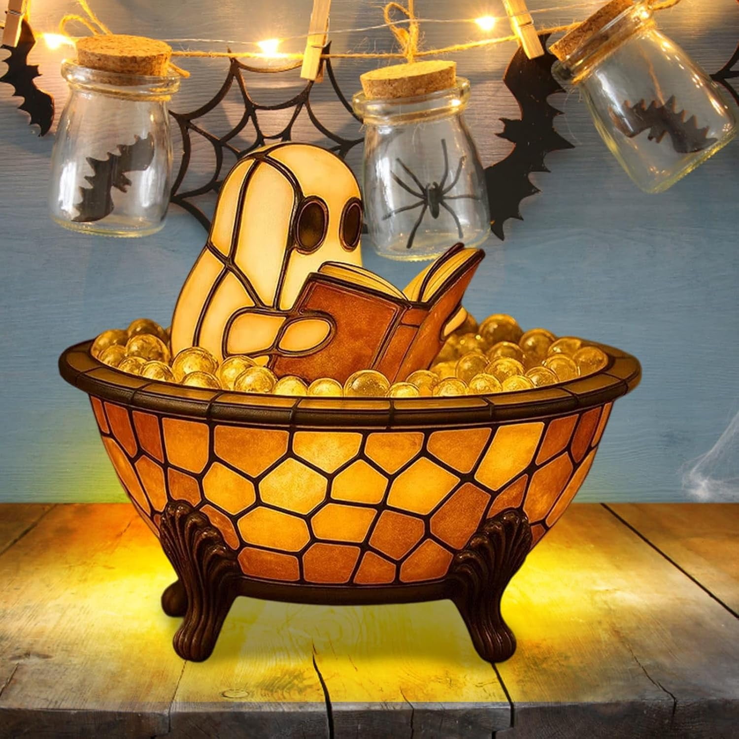 Halloween Decorations Indoor Ghost Bubble Bath Lamp, Halloween Light Up ...