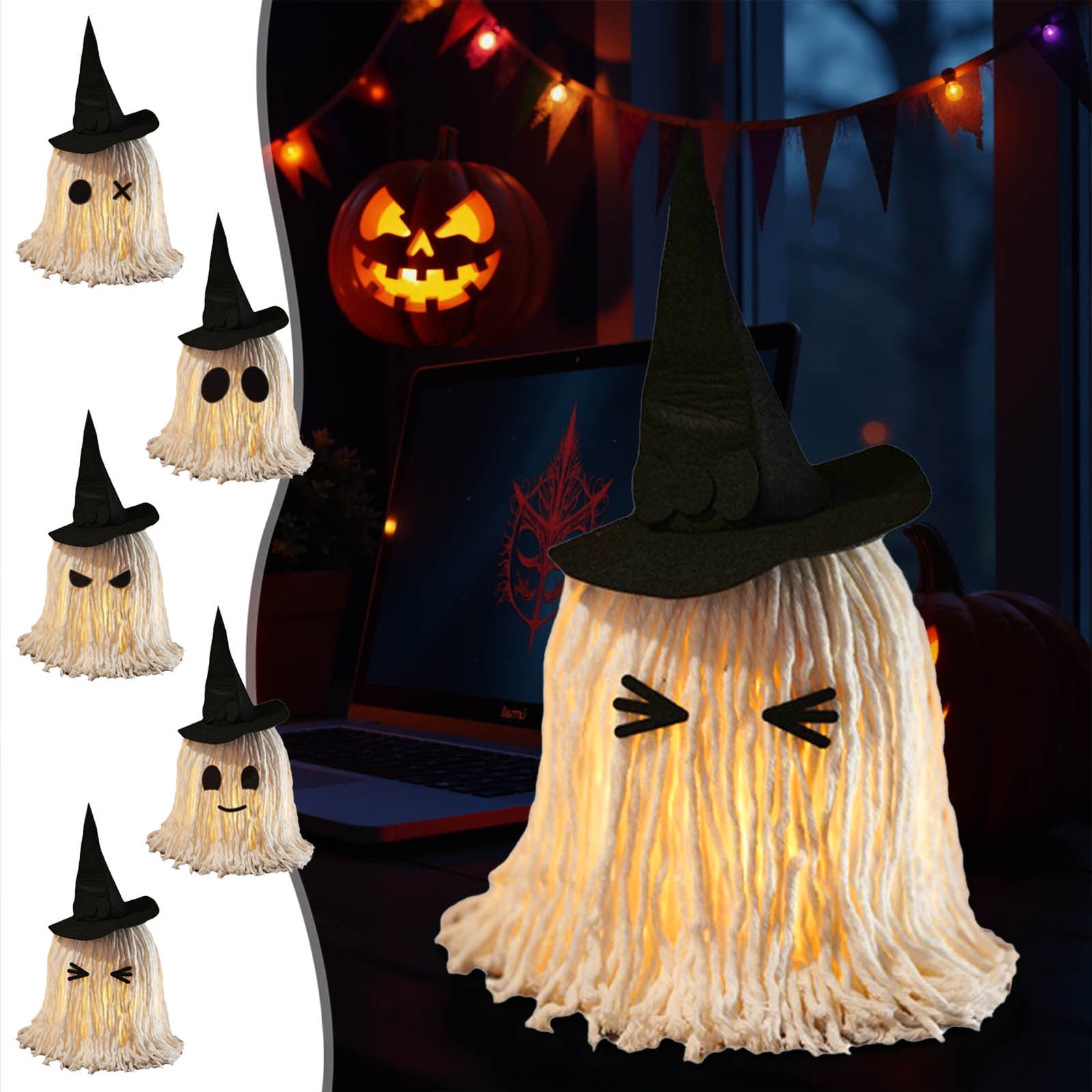 Halloween Decorations Indoor, Halloween Decor DIY Light-Up Spooky ...