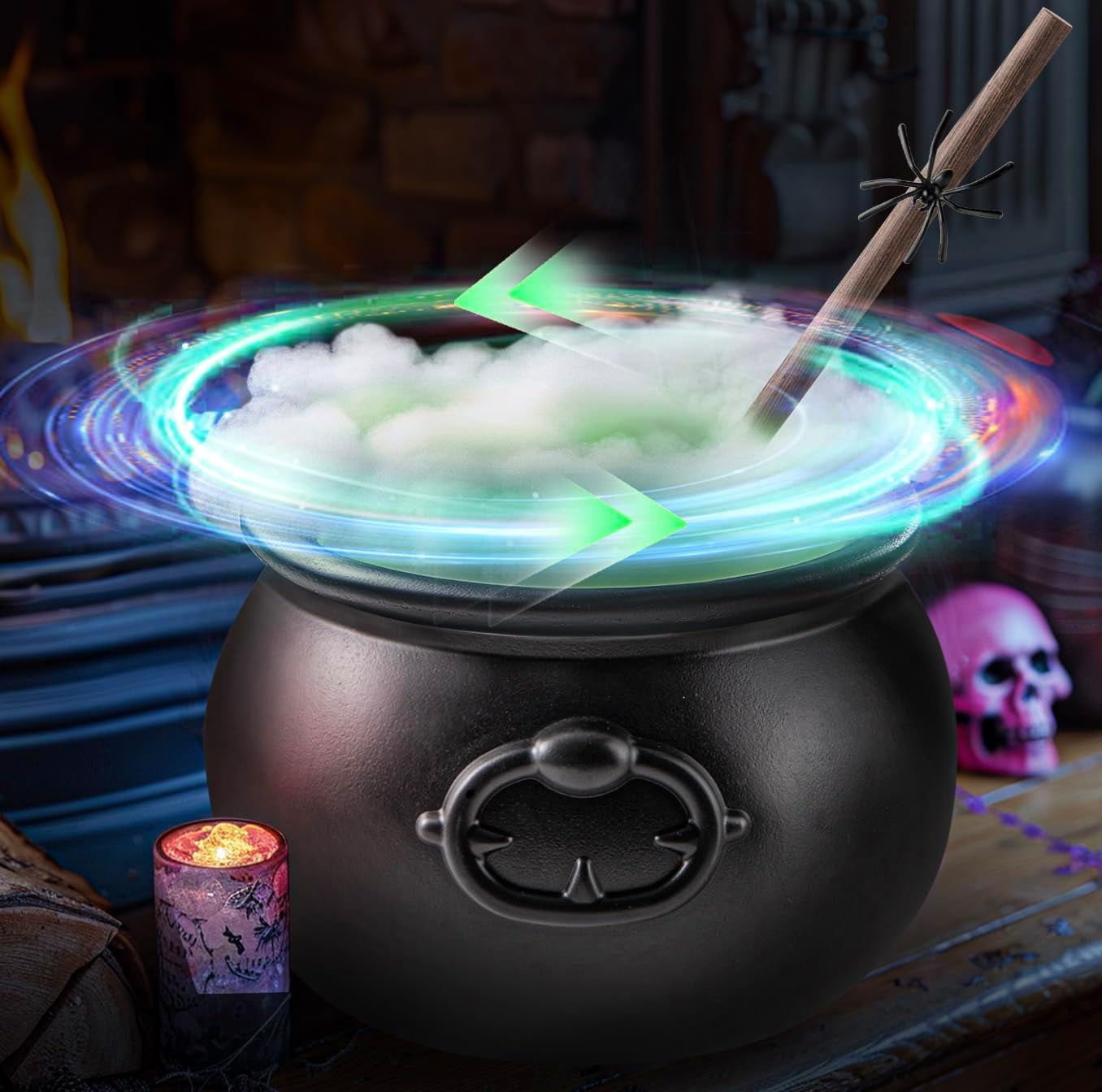 Witches Stirring Cauldron