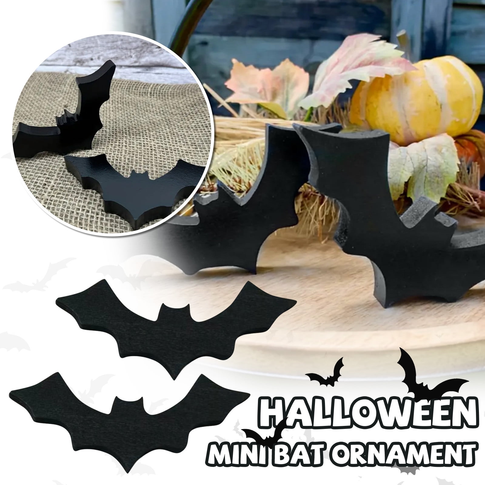 Halloween Decorations Indoor Miniature Halloween Bat Figurines Small ...