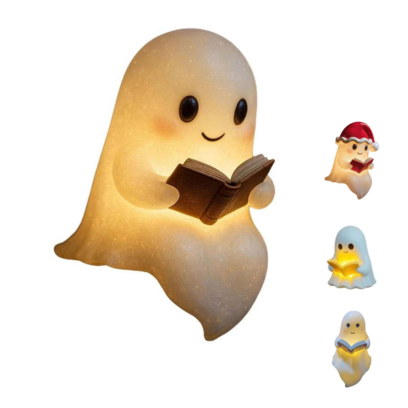 Halloween Decorations Indoor Outdoor, 8.6" Cute Ghost Lamp Halloween ...