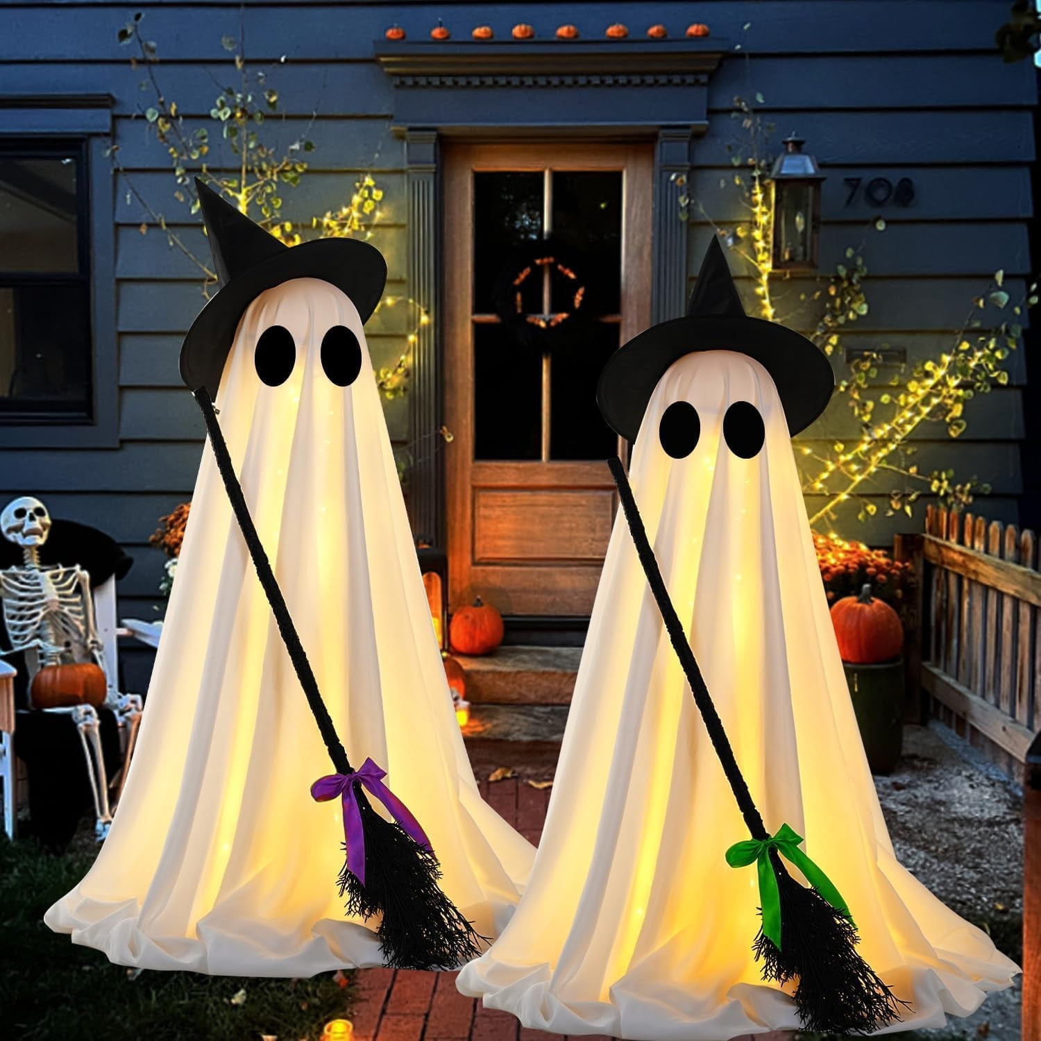 Halloween Decorations Indoor Outdoor, Scary Ghosts Decor with Witch ...