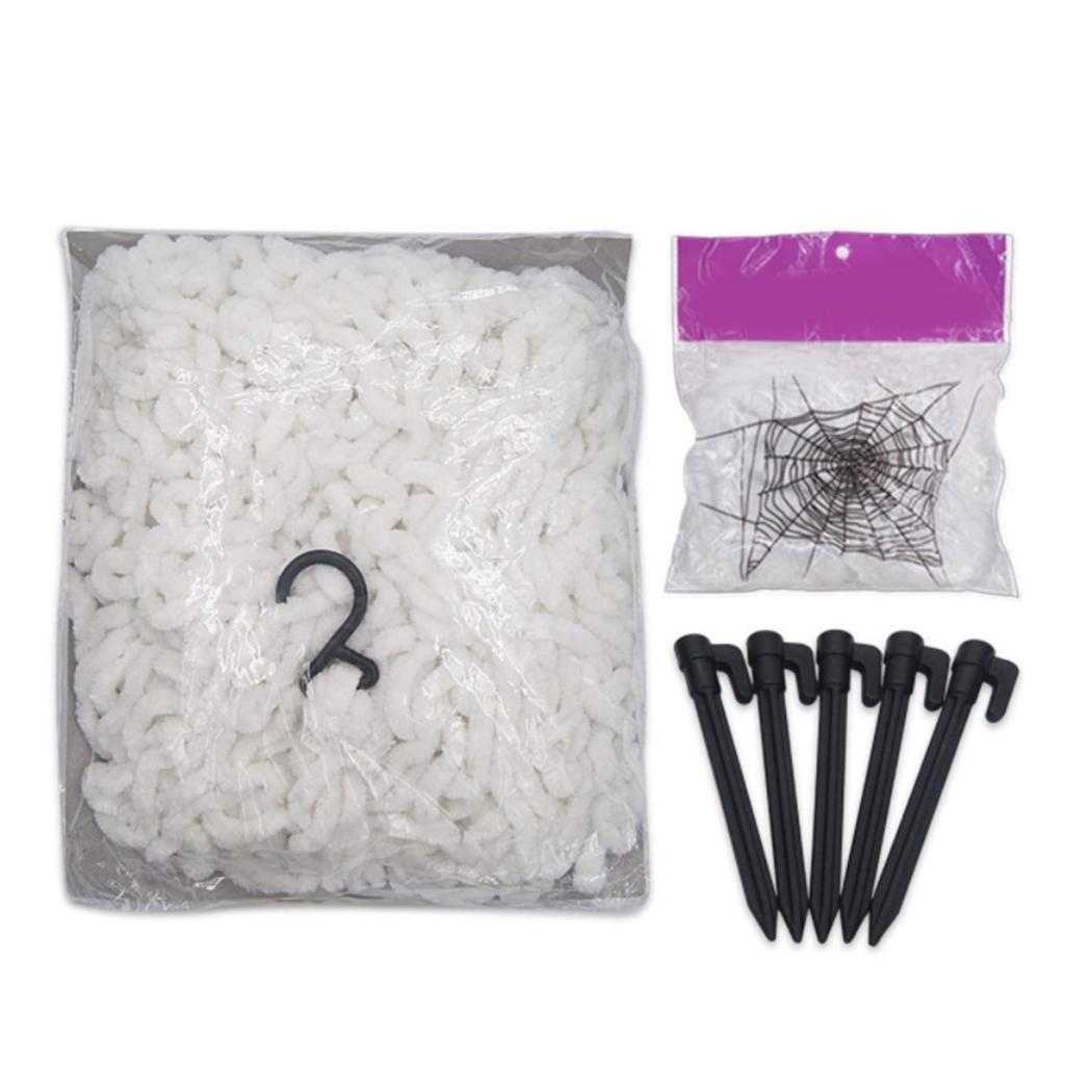 Halloween Decorations Indoor/Outdoor, Spider Web Set 5M Fake Cobwebs ...