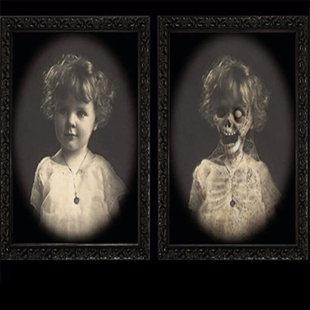 Halloween Decorations Indoor Scary Wall Decor,3D Changing Face Moving ...