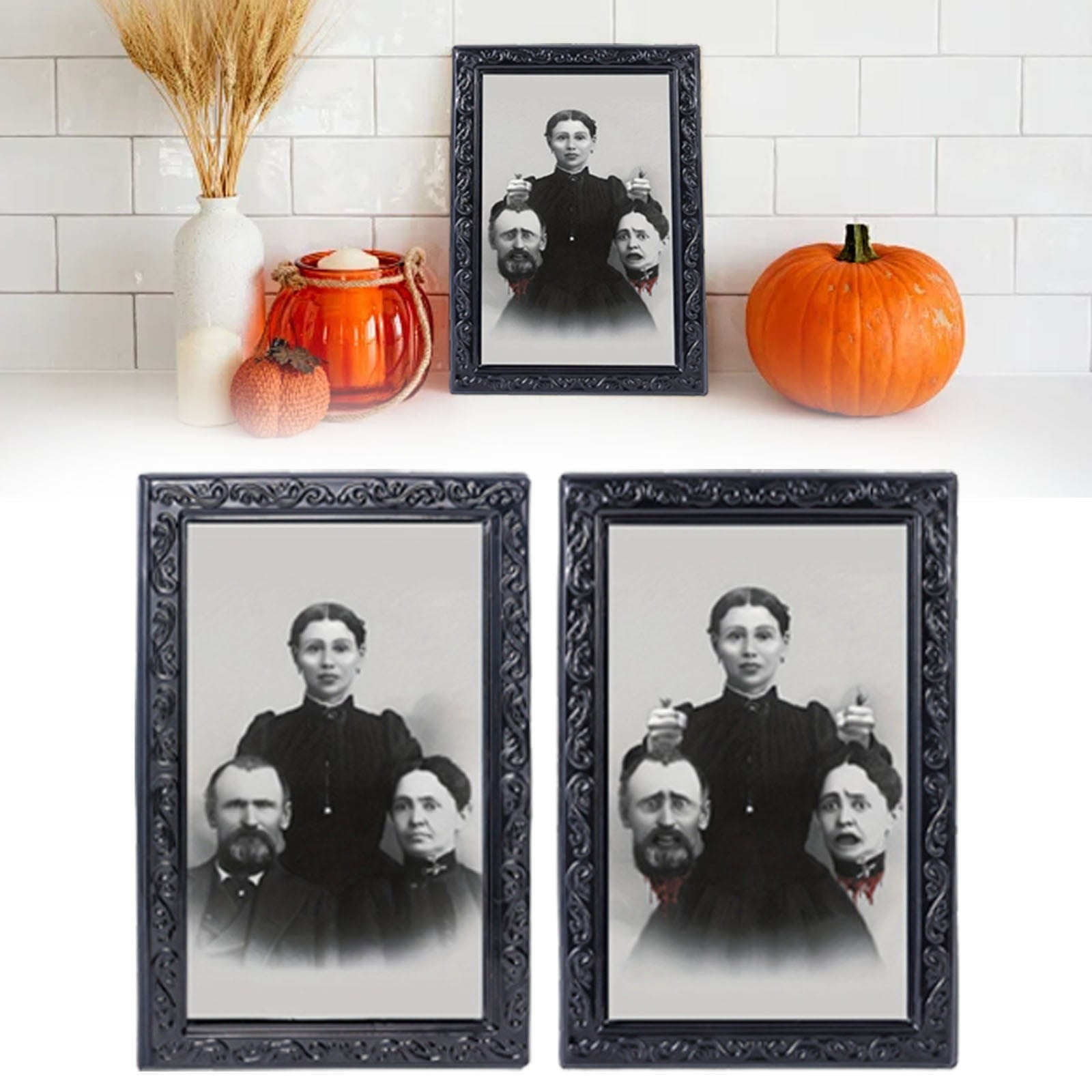Halloween Decorations Indoor Scary Wall Decor，3D Changing Face Moving ...