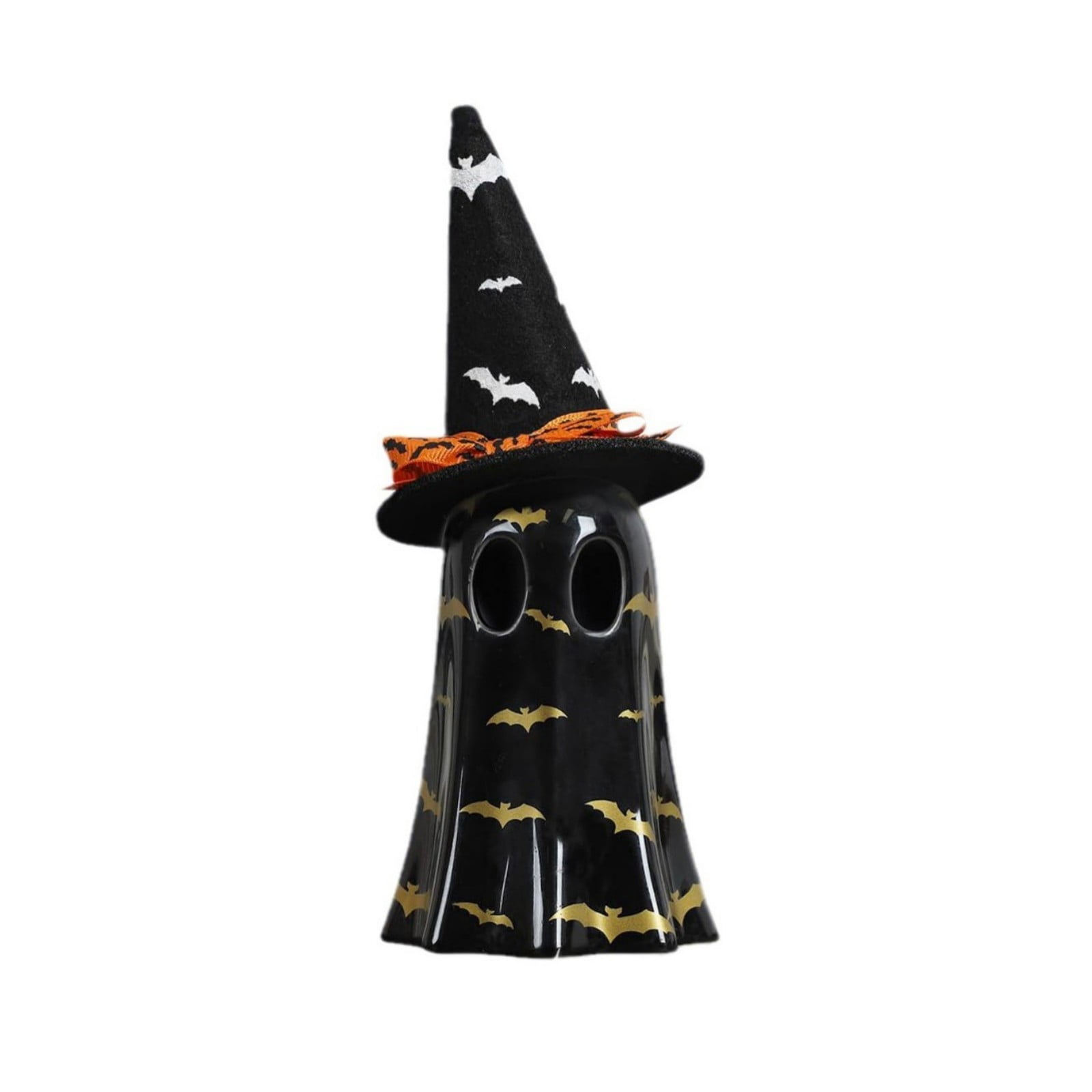 Halloween Decorations Indoor, Set of 1 Ceramic Ghosts with Witch Hats ...