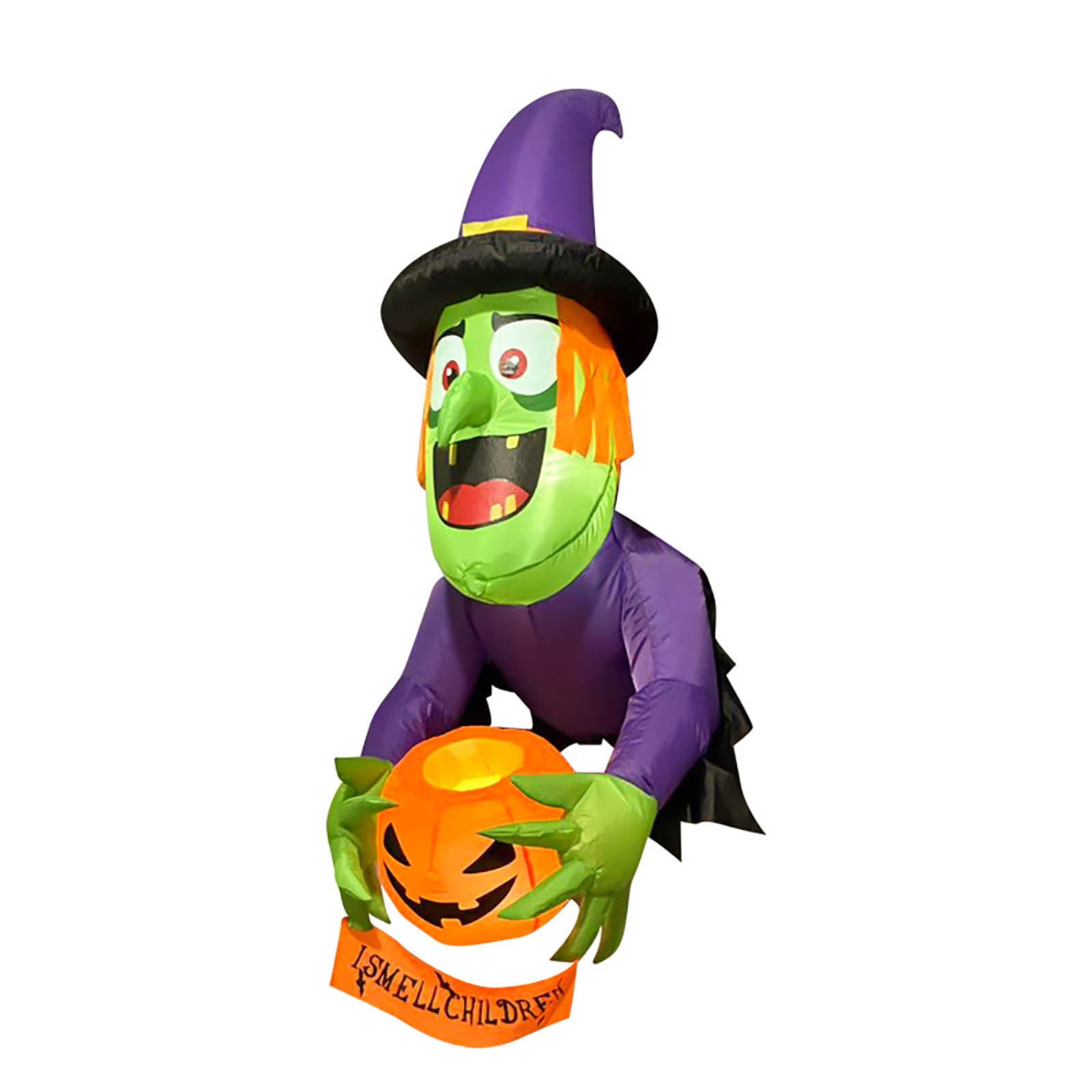 Halloween Decorations Inflatable Witch With Pumpkin Outdoor Hanging ...