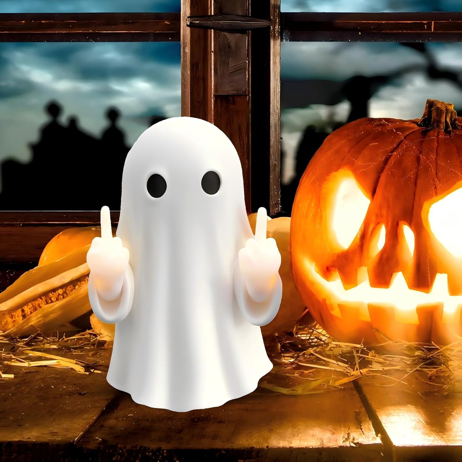 Halloween Decorations – LED Ghost Figurine Light for Indoor Outdoor Use ...