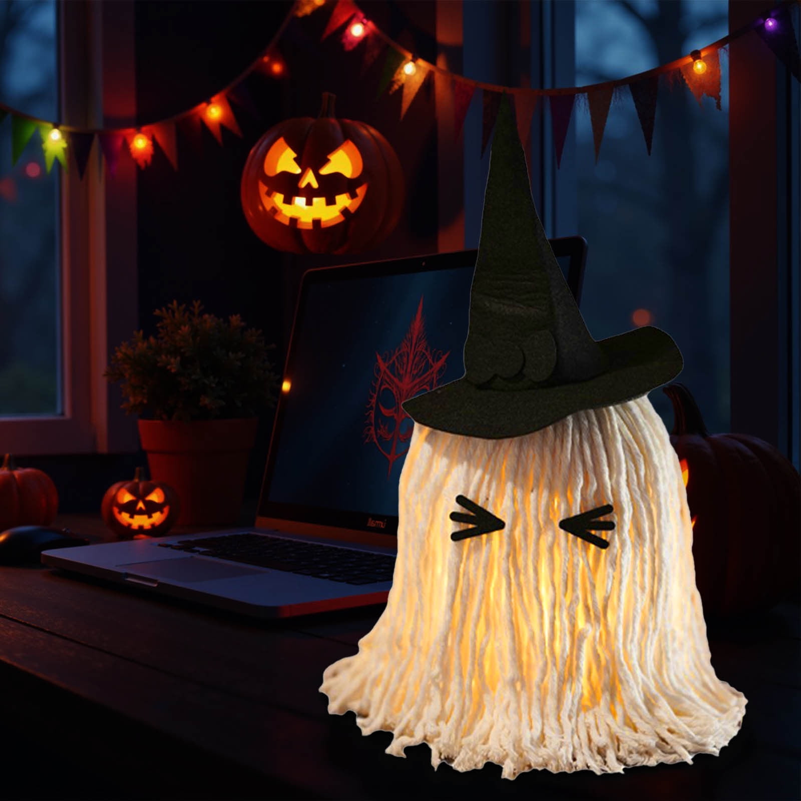 Halloween Decorations LED Ghosts Decor Spooky Light up Ghost Cotton ...