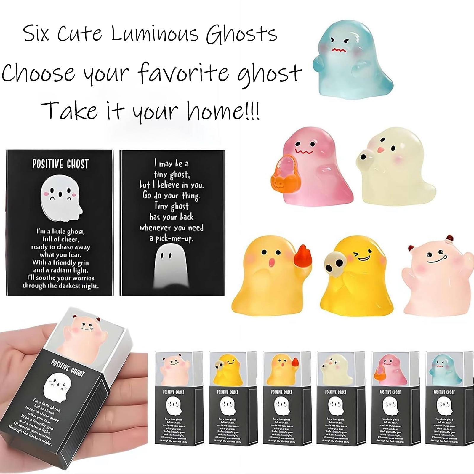 Halloween Decorations Luminous Ghost Ornament, Halloween Cute Luminous ...