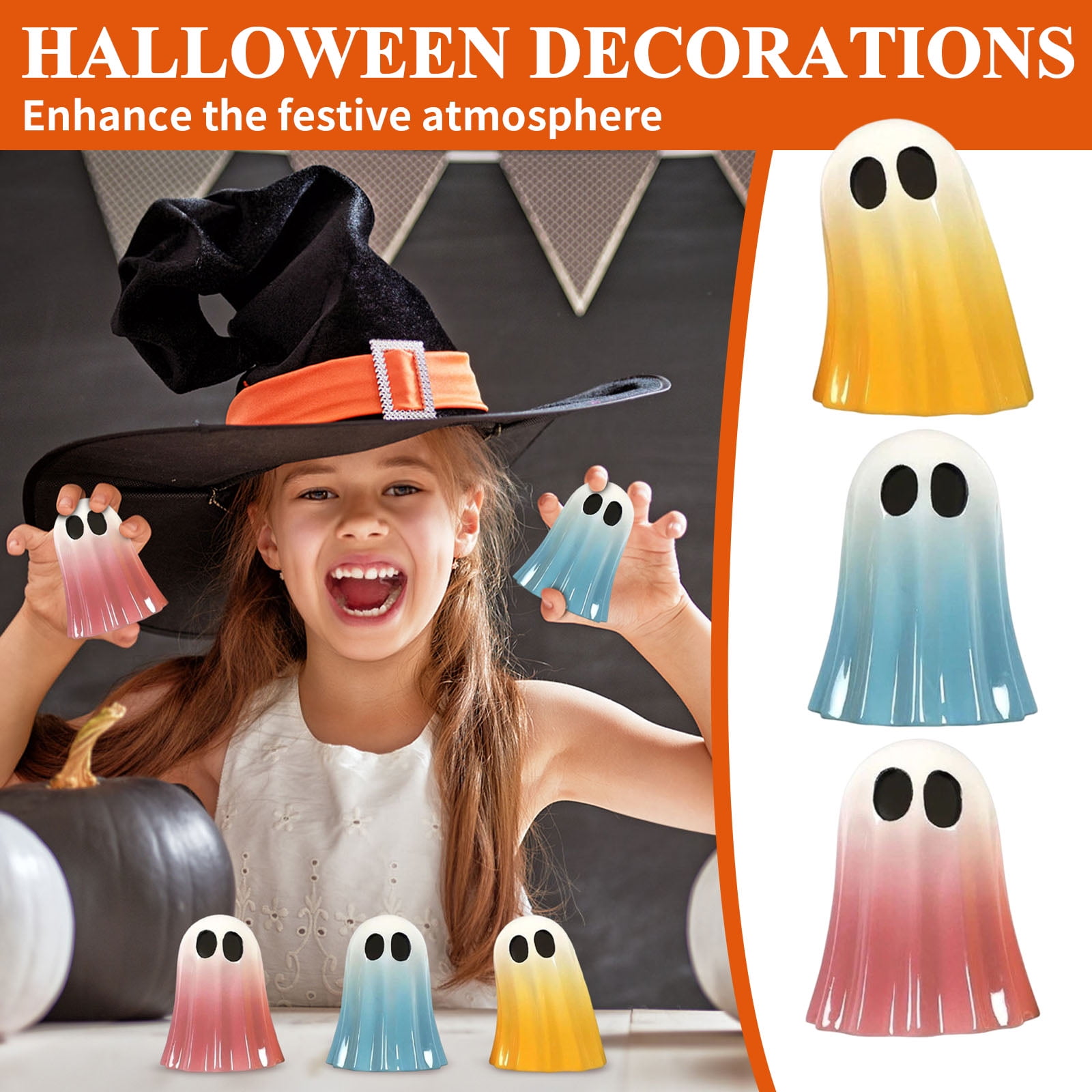 Halloween Decorations Outdoor 3Pc Cute Halloween Decor,Spooky Tabletop ...