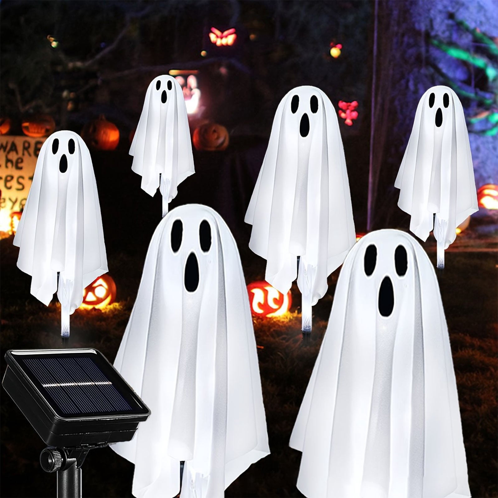 Halloween Decorations Outdoor: 3ct Extra Large Scary Ghost Yard Signs ...