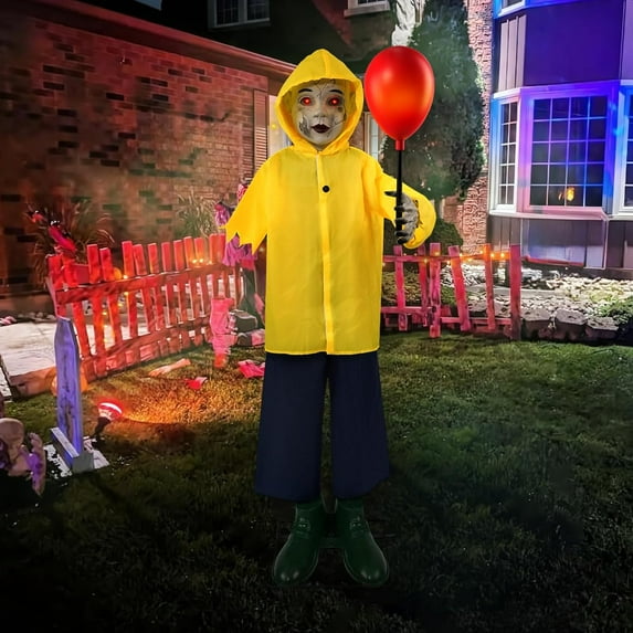 Halloween Decorations Outdoor - 4 Ft Life Size Animated Animatronics ...
