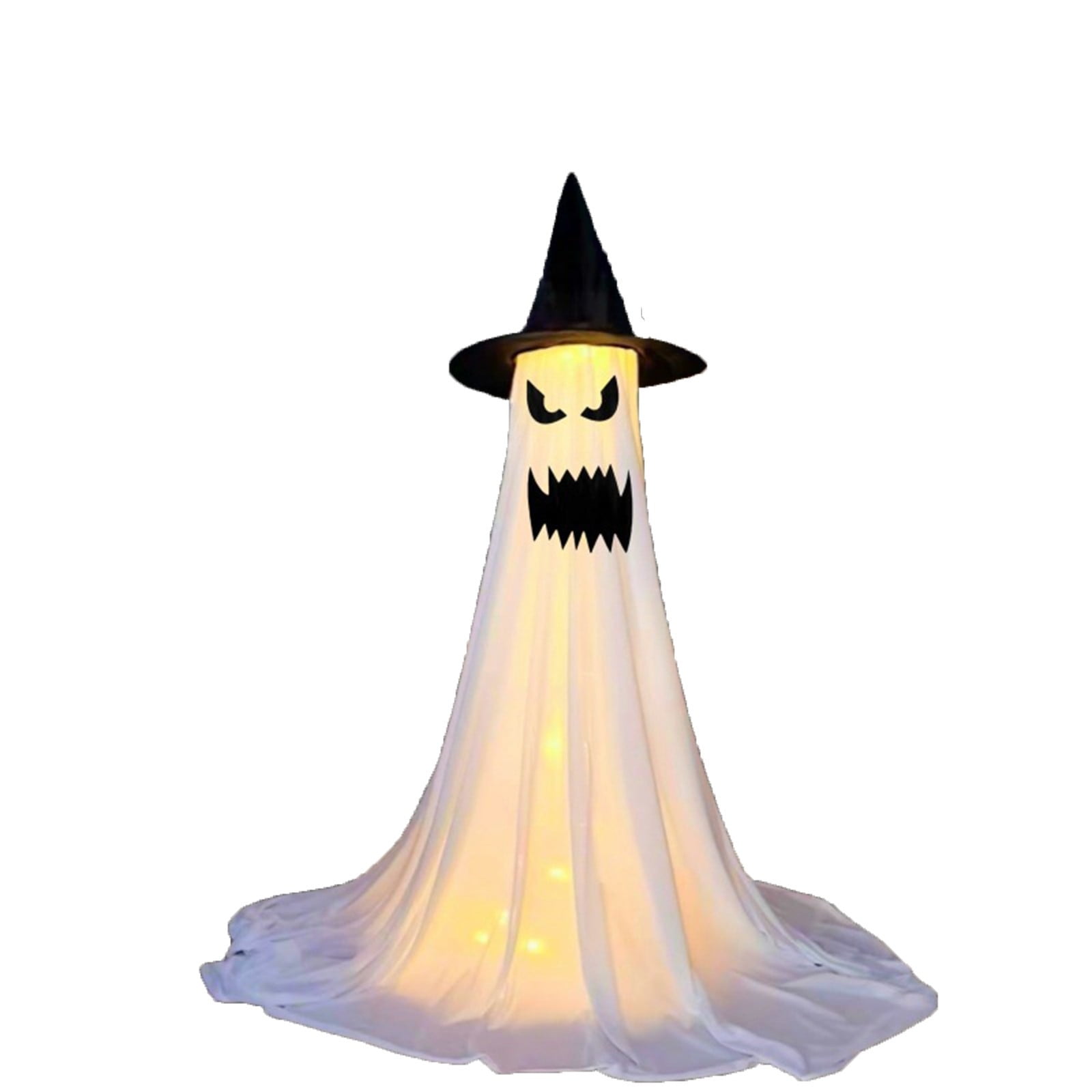 Halloween Decorations Outdoor, 5ft Light up Ghost, Standing White Cloth ...