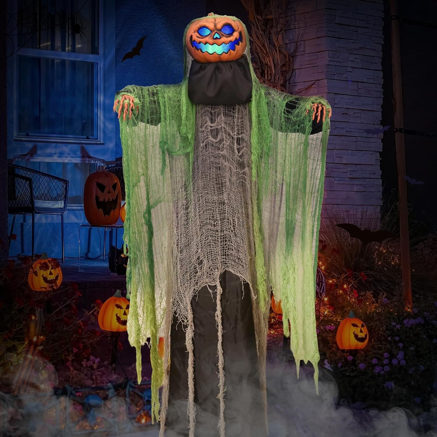 Halloween Decorations Outdoor, 6 Ft. Life Size Animatronics Prop with ...