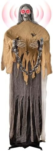 Halloween Decorations Outdoor - 72.8” Moving Life-Size Animated ...