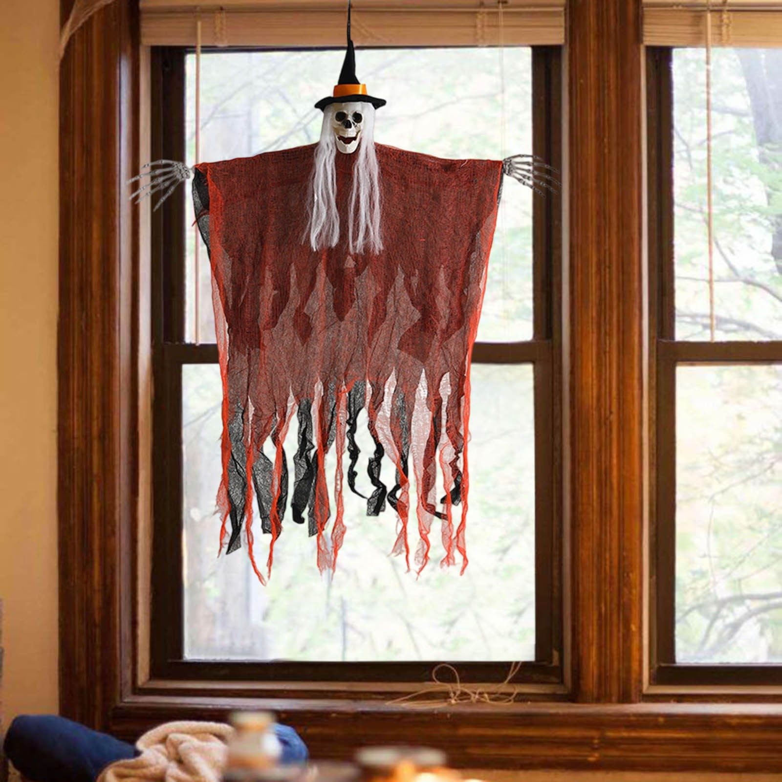 Halloween Decorations Outdoor - Hanging Skeleton Ghosts with Flowing ...