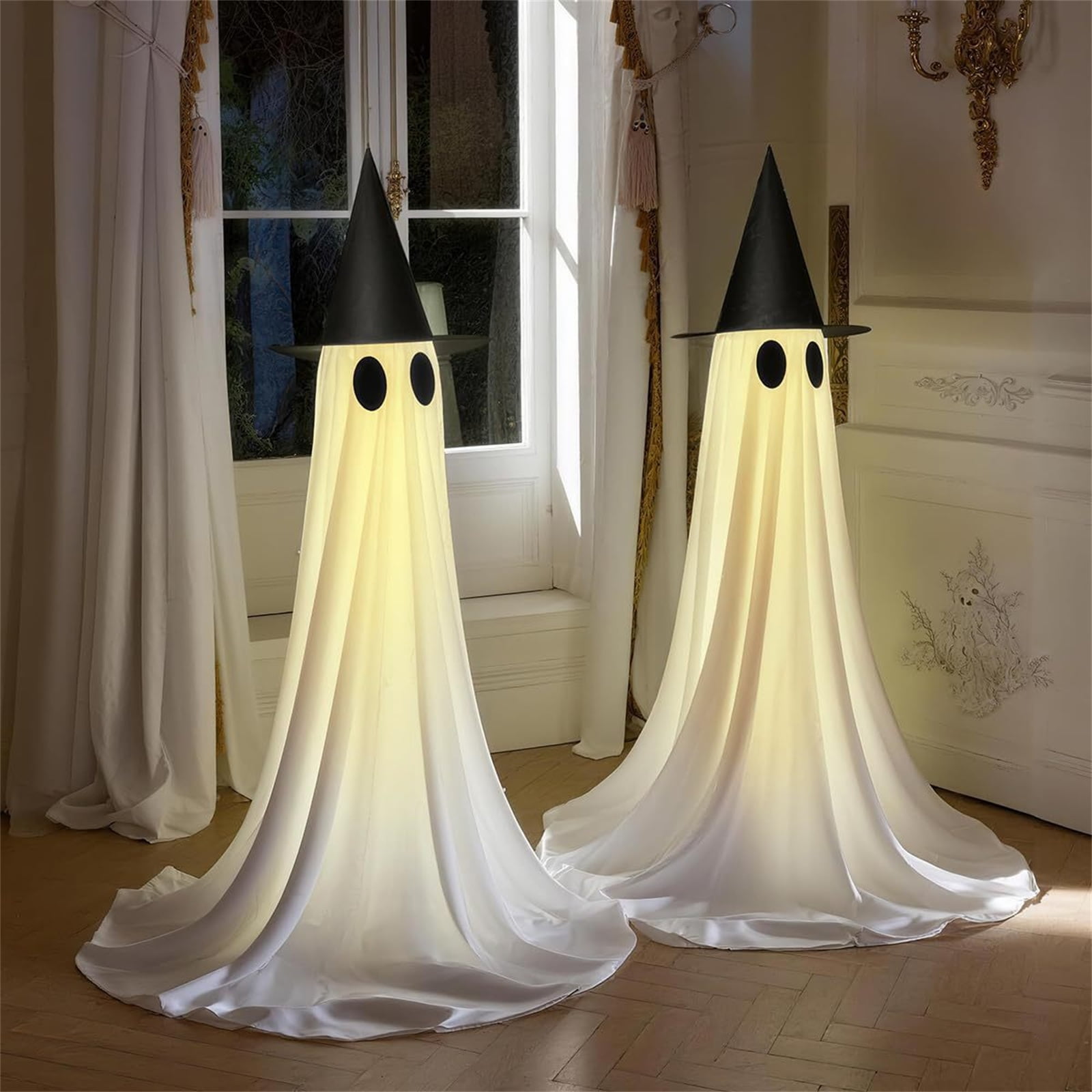 Halloween Decorations Outdoor Indoor with Timer, 2 Pcs Lighted Cute ...