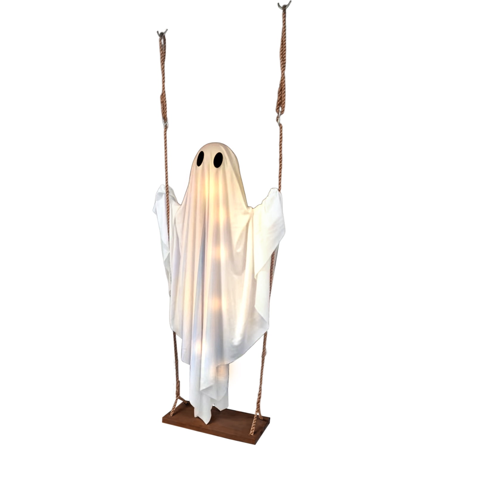 Halloween Decorations Outdoor, Large Hanging Ghost Swing with Remote ...