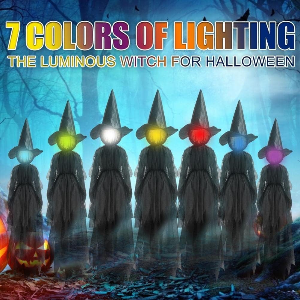 Halloween Decorations Outdoor - Large Light Up Holding Hands Screaming ...