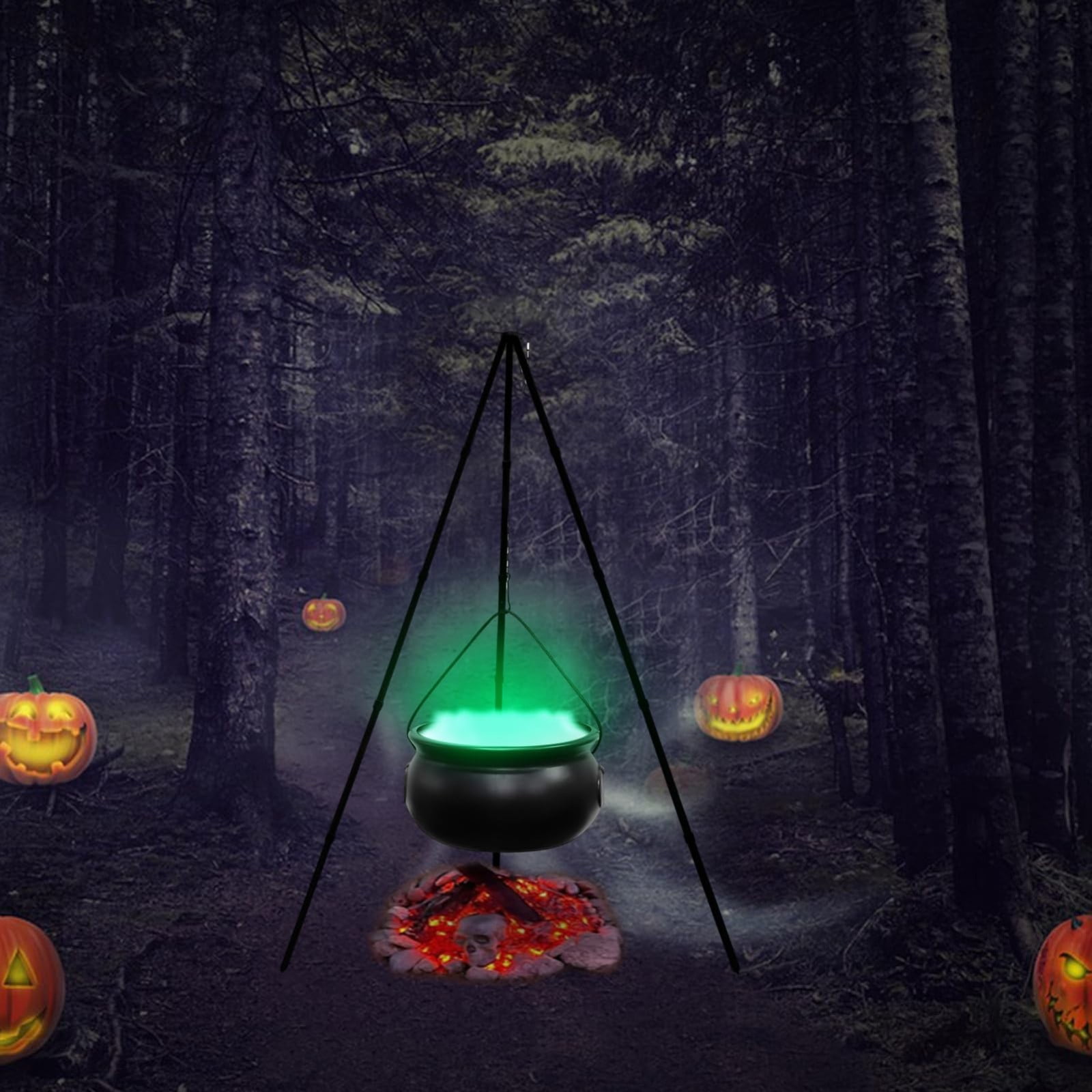 Halloween Decorations Outdoor Large Witches Cauldron on Tripod with ...