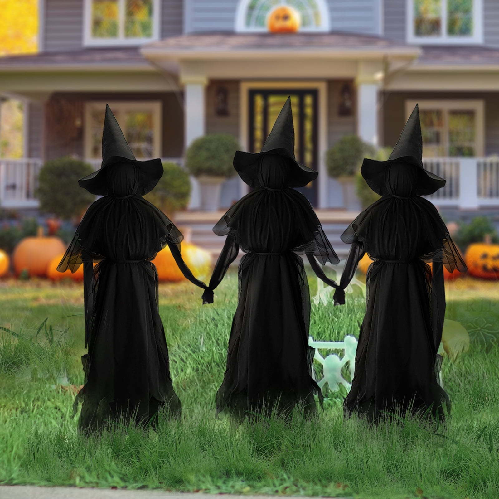 Halloween Decorations Outdoor - Lighted Halloween Witches Garden Stake ...